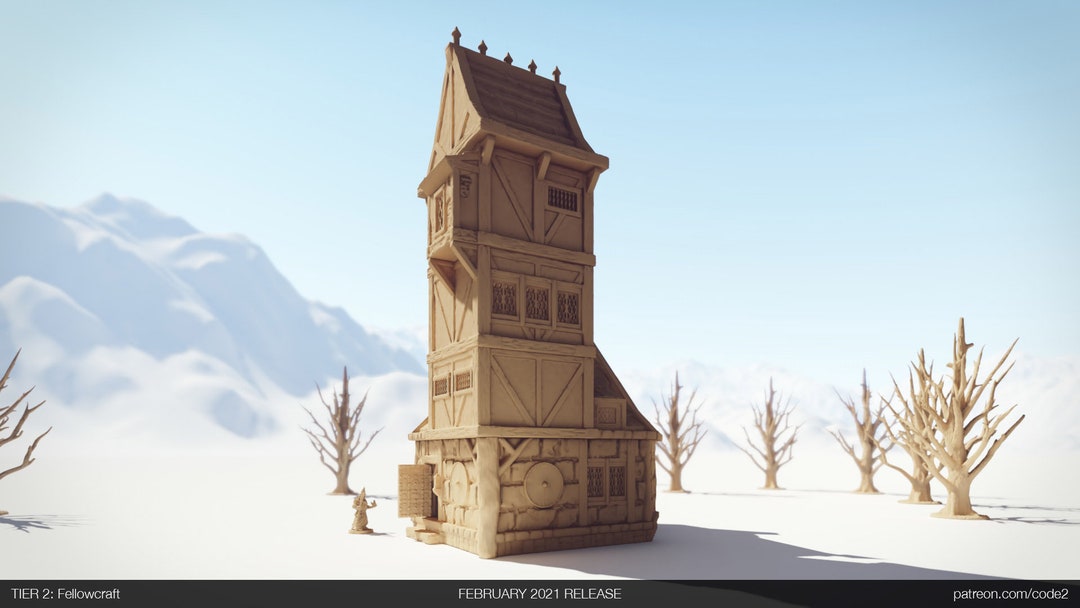 Big Hut / Fantasy / Dnd / D&D / Pathfinder / Terrain / Code 2 - Etsy