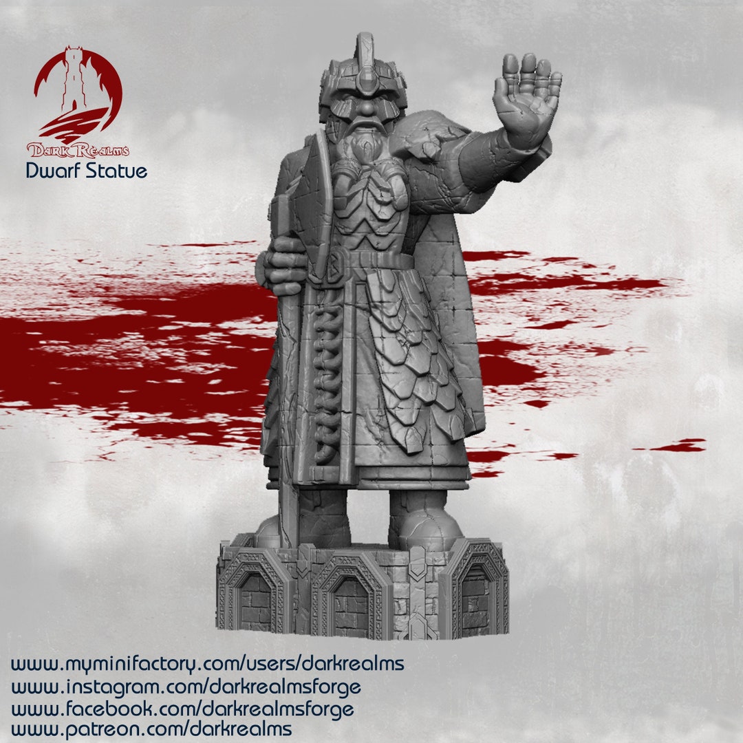 Dwarf - Statue / Fantasy / Dnd / D&D / LOTR/ Pathfinder / Terrain ...