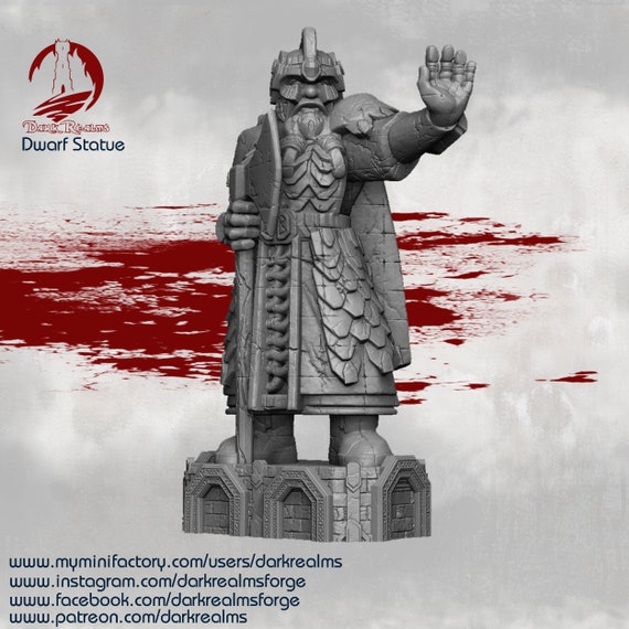 Dwarf Statue / Fantasy / Dnd / D&D / LOTR/ Pathfinder / | Etsy