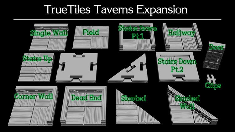 Dungeon Tiles 60 Pcs Starter Kit Tavern True Tiles / Fantasy | Etsy