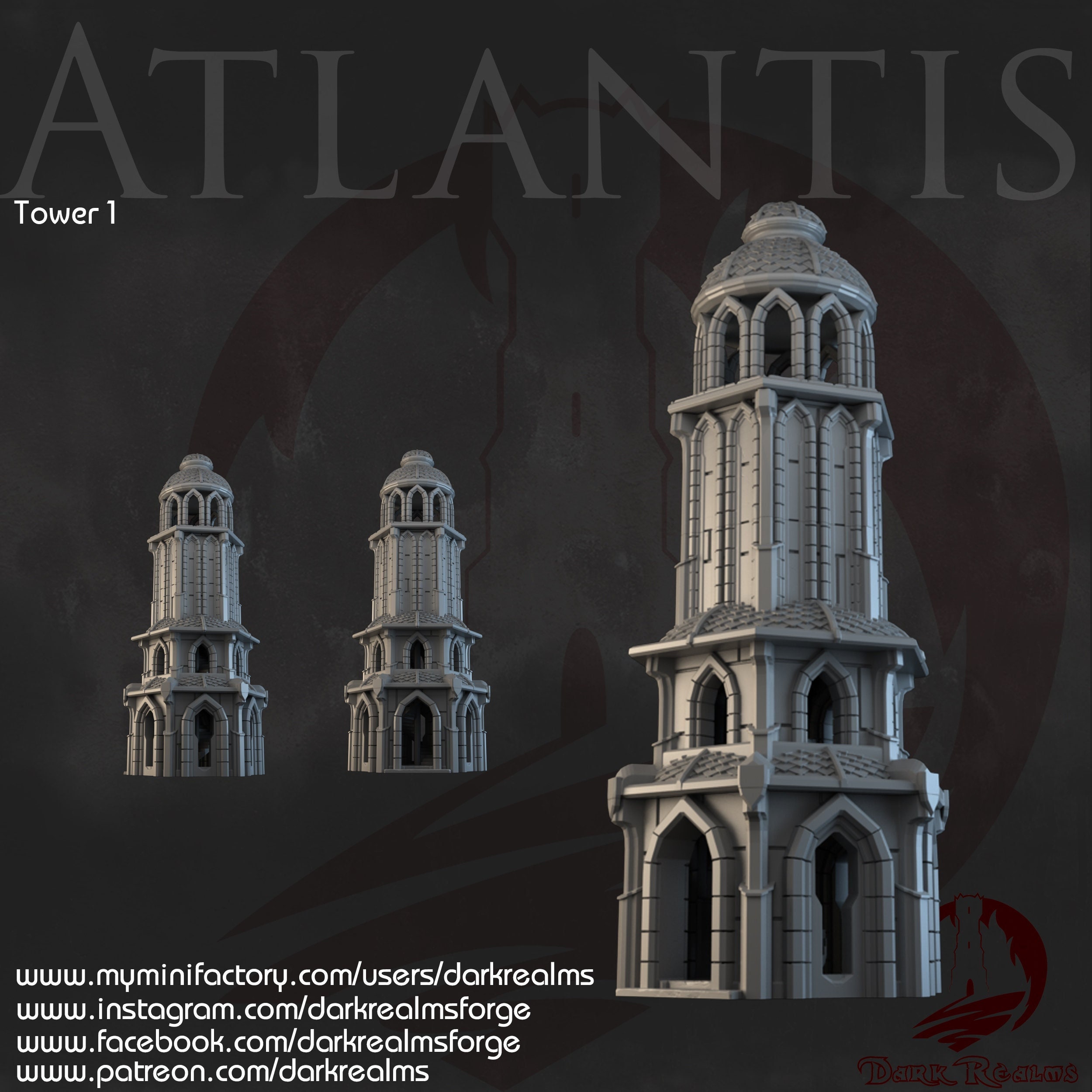 Atlantis Tower 1 / Tabletop / Fantasy / Dnd / D&D / Pathfinder | Etsy
