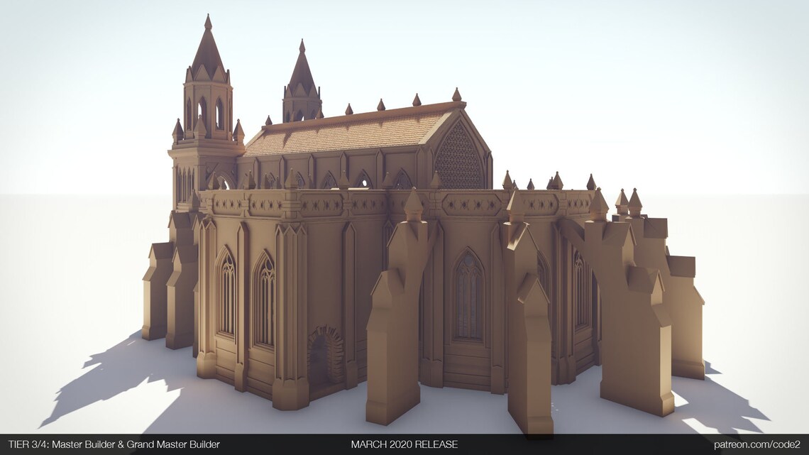 Large Church / Fantasy / Dnd / D&D / Pathfinder / Terrain / | Etsy