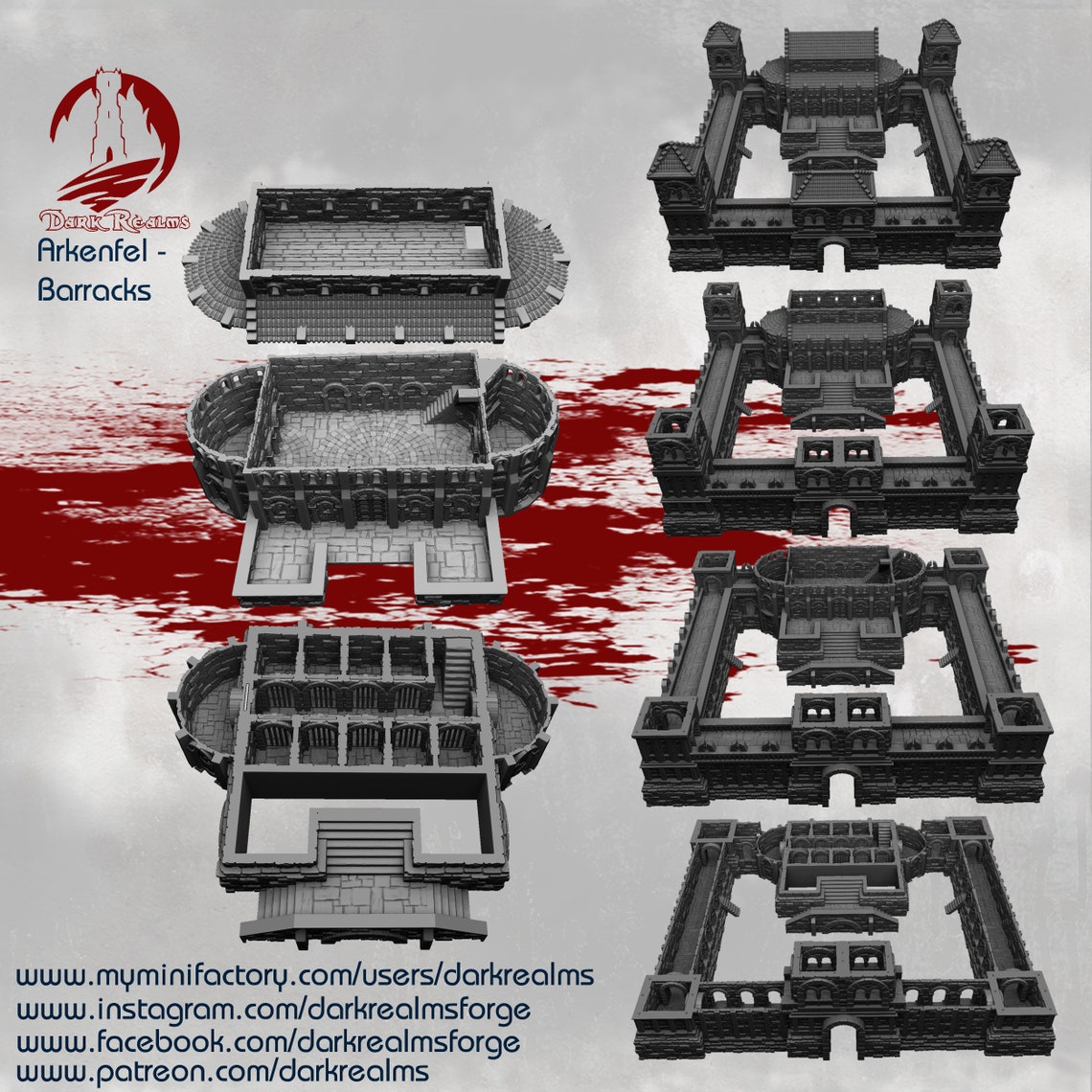 Arkenfel Barracks / Fantasy / Dnd / D&D / Pathfinder / Terrain - Etsy
