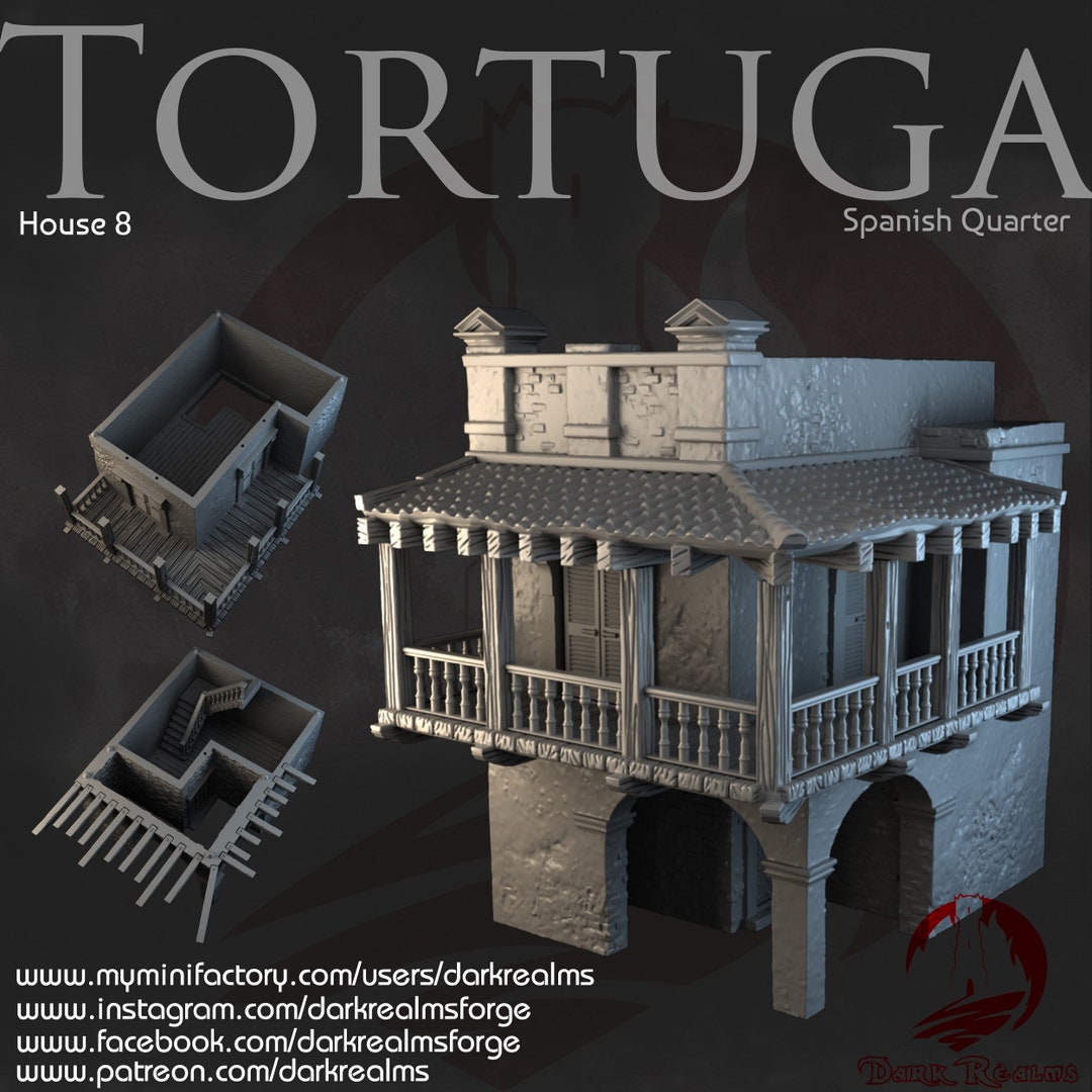 Tortuga House 8 / Spanish Style / Tabletop / Fantasy / Dnd / D&D ...
