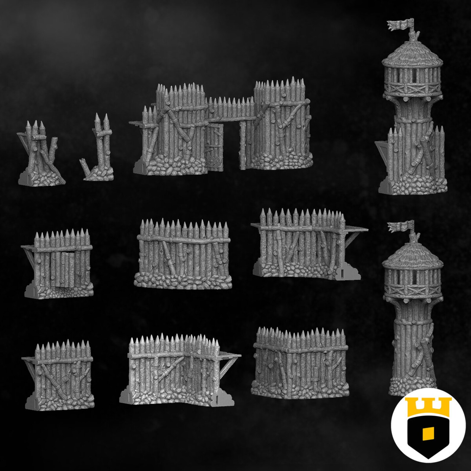 Build Your Own Palisade Walls / Fantasy / Northvakt / Dnd / - Etsy