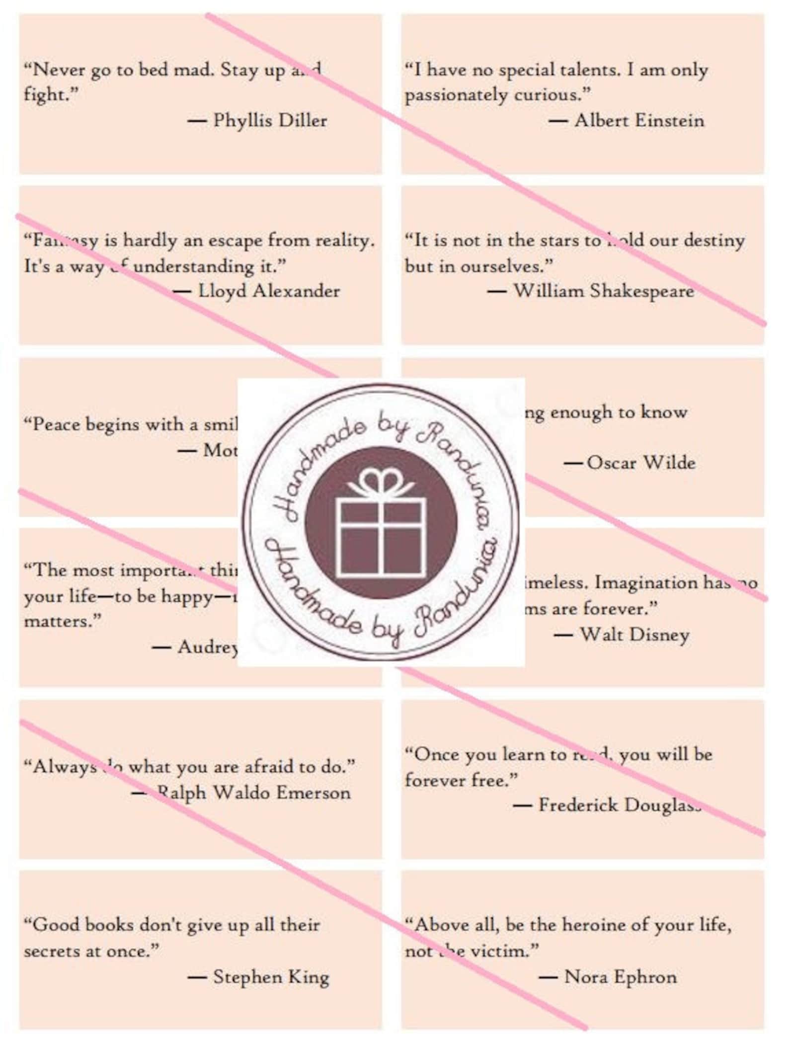 Printable Inspirational Quotes for Journaling Labels Digital - Etsy