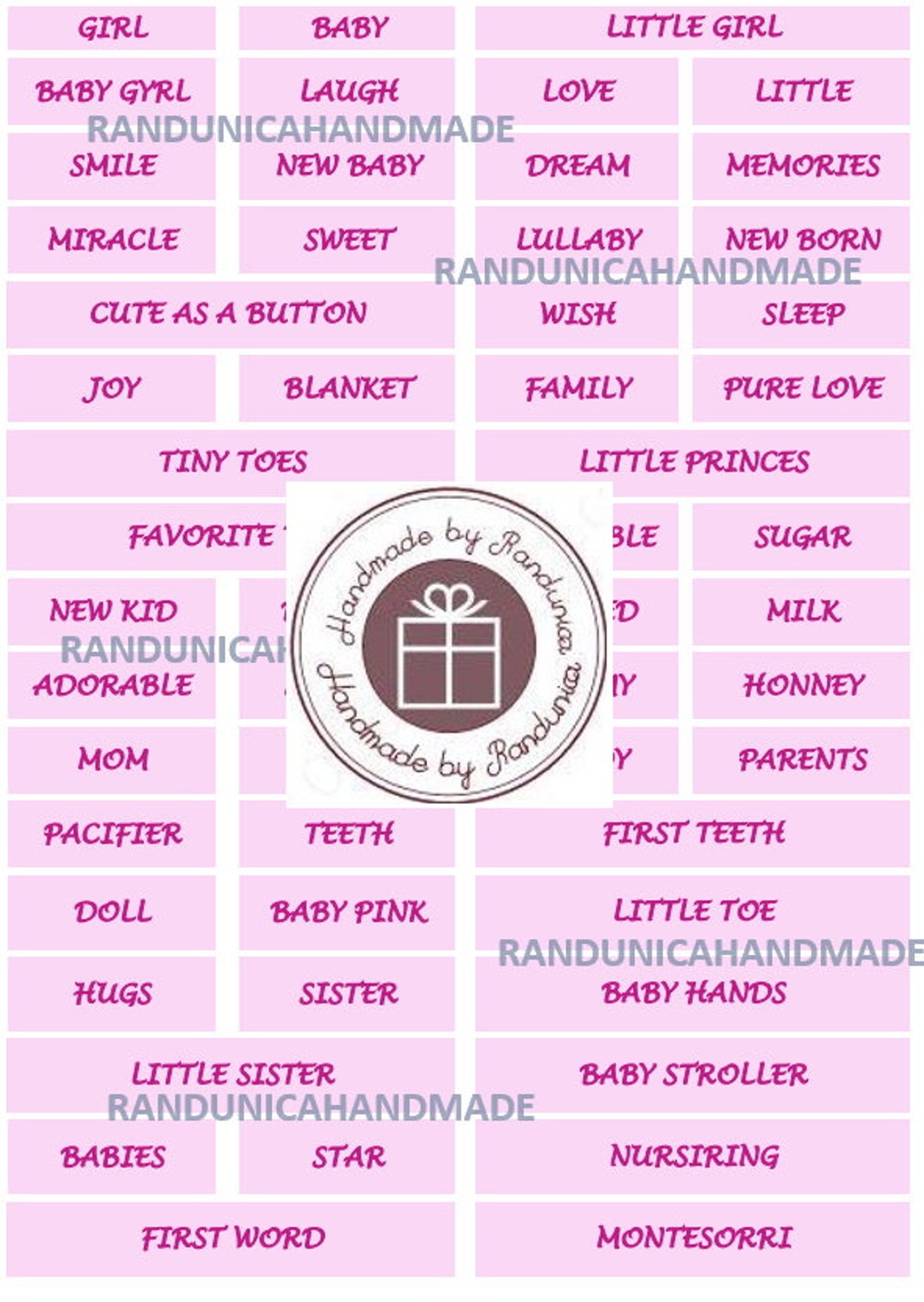 Baby Words and Phrases, Digital Download, Positive Words, Boy and Girl ...