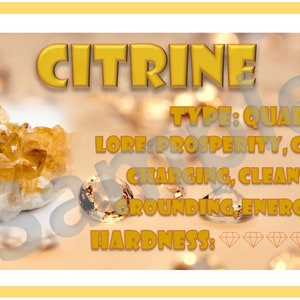 Cute Fun Printable Citrine ID Card - Print Multiples for Gifts, Shops ...