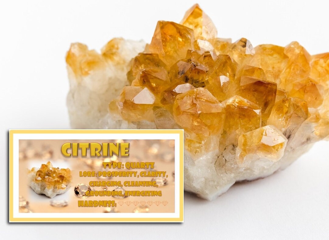 Cute Fun Printable Citrine ID Card - Print Multiples for Gifts, Shops ...