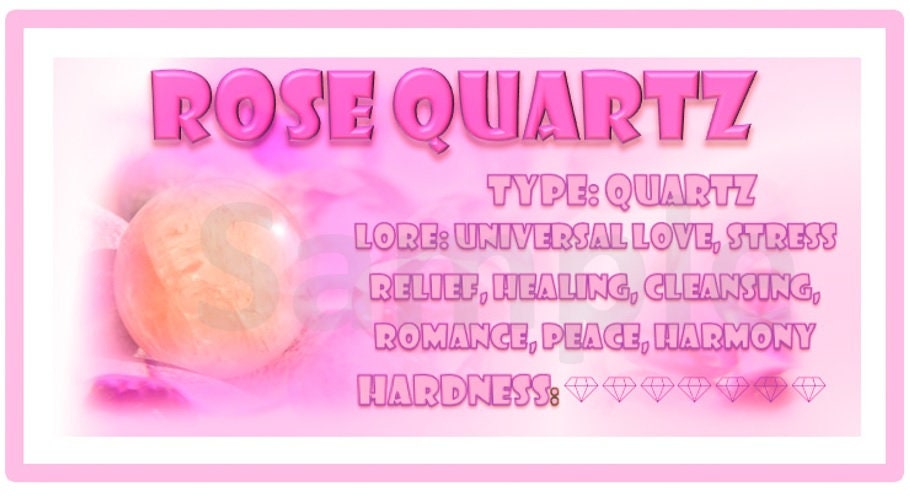 Cute Fun Printable Rose Quartz ID Card - Print Multiples for Gifts ...