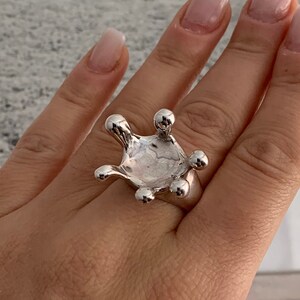 Silver Statement Ring Splash Ring Water Drop Ring Ring for | Etsy