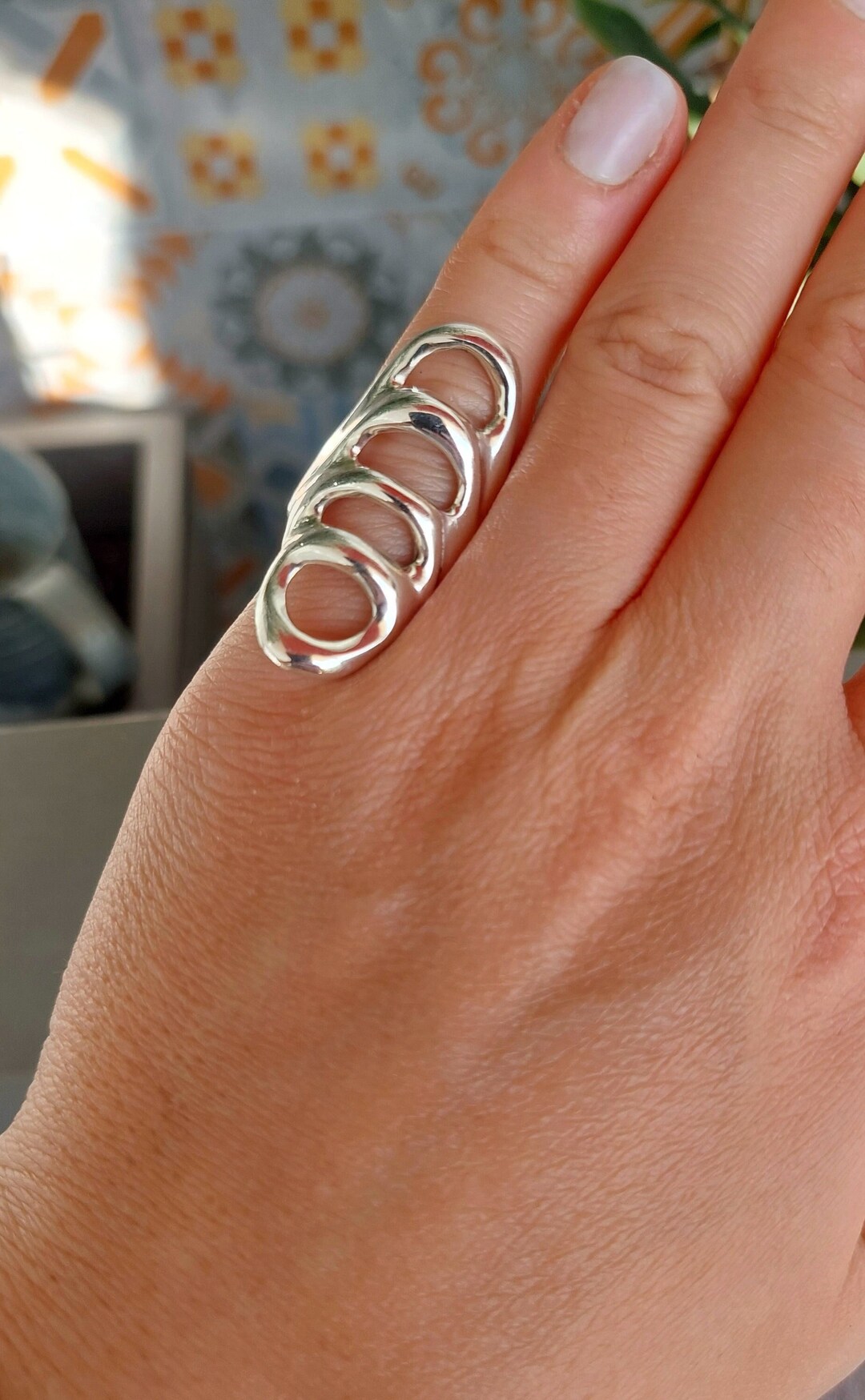 Chevalier Ring, Ring for Pinky Finger, Full Finger Ring, Chunky Silver Ring, Statement Ring ...