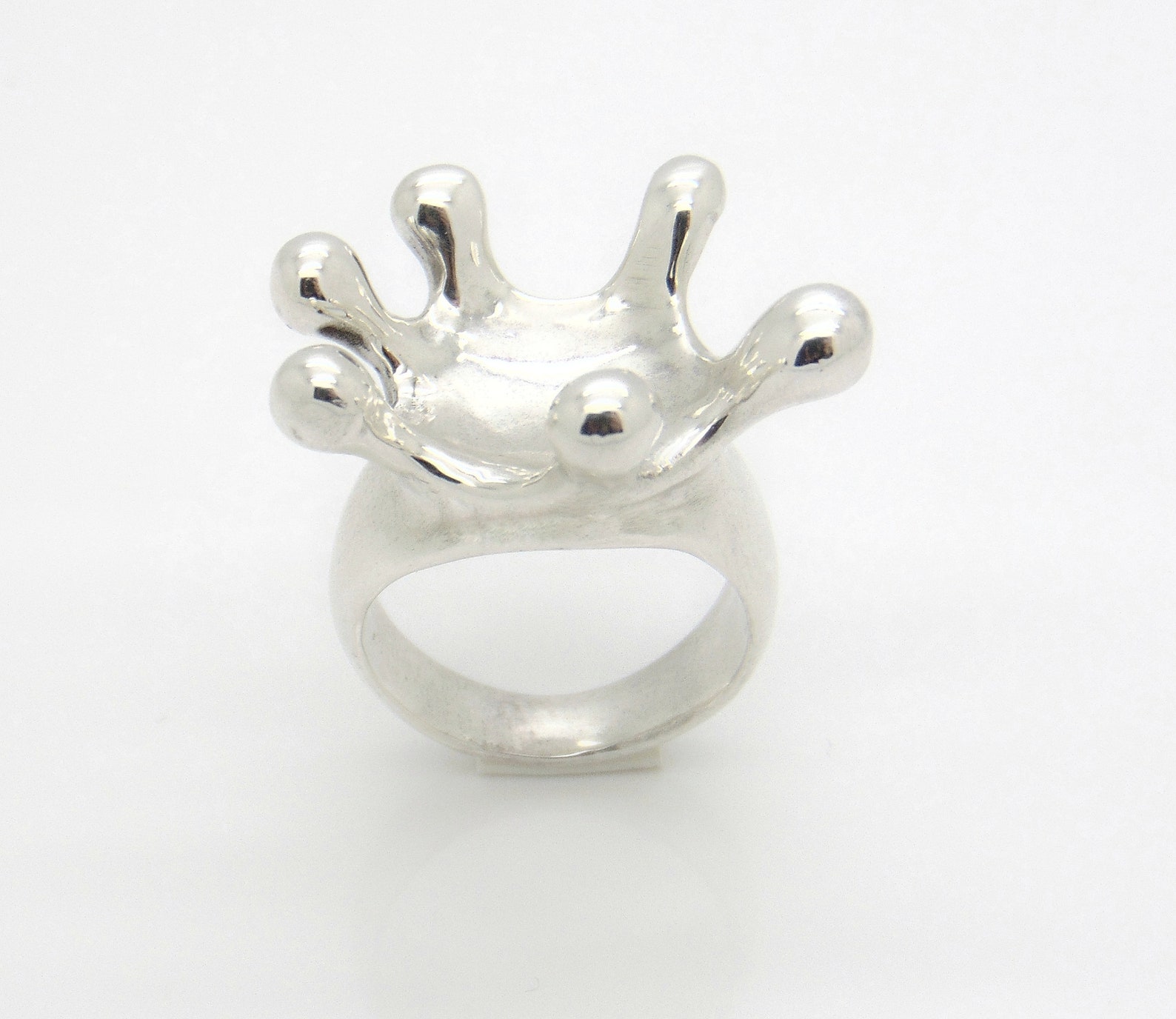 Silver Statement Ring Splash Ring Water Drop Ring Ring for - Etsy