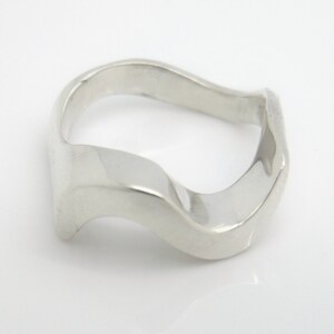 Silver Wavy Ring, S Ring, Sterling Silver, Wavy Statement Ring, Zig Zag Ring, Minimalist Ring ...