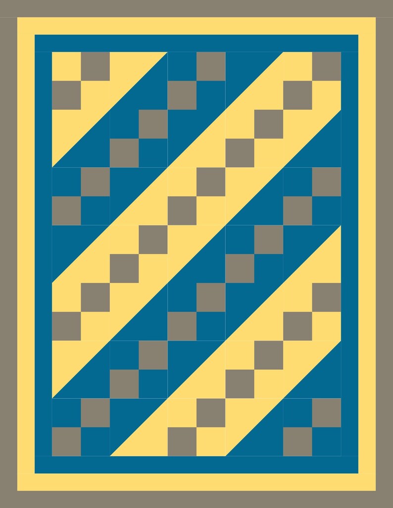 Jacob's Ladder Quilt Pattern Digital Download Pdf Easy Quilt Pattern ...