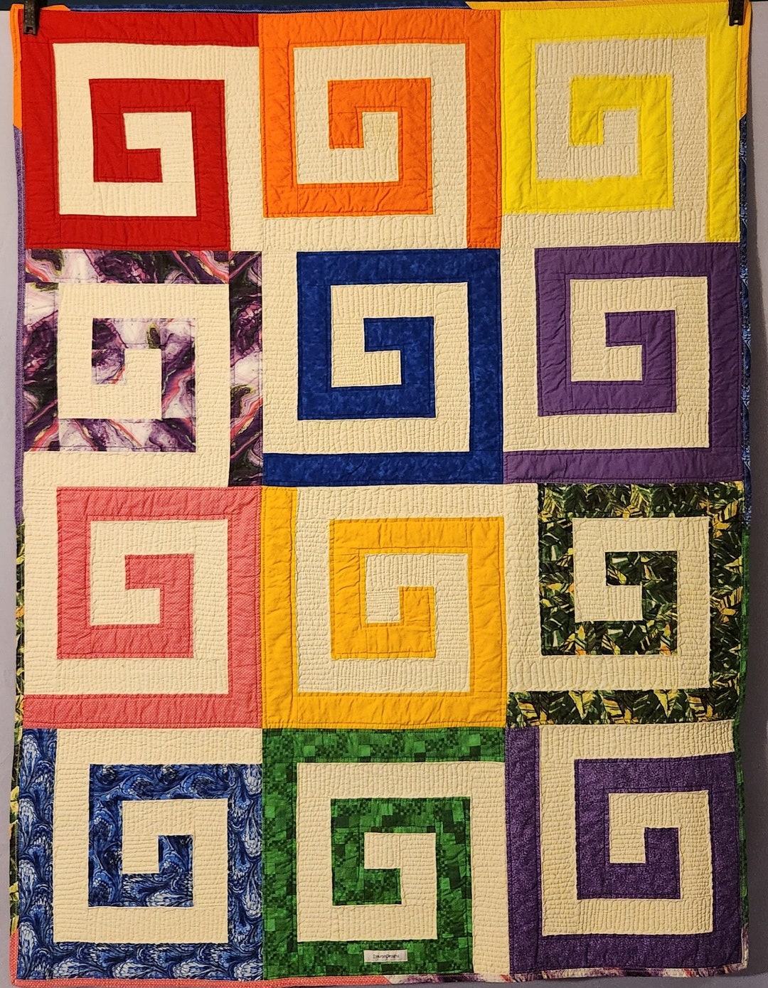 Wavy Maze Quilt Pattern Digital Download Easy Quilt Pattern Beginner Quilt Pattern Jelly Roll ...