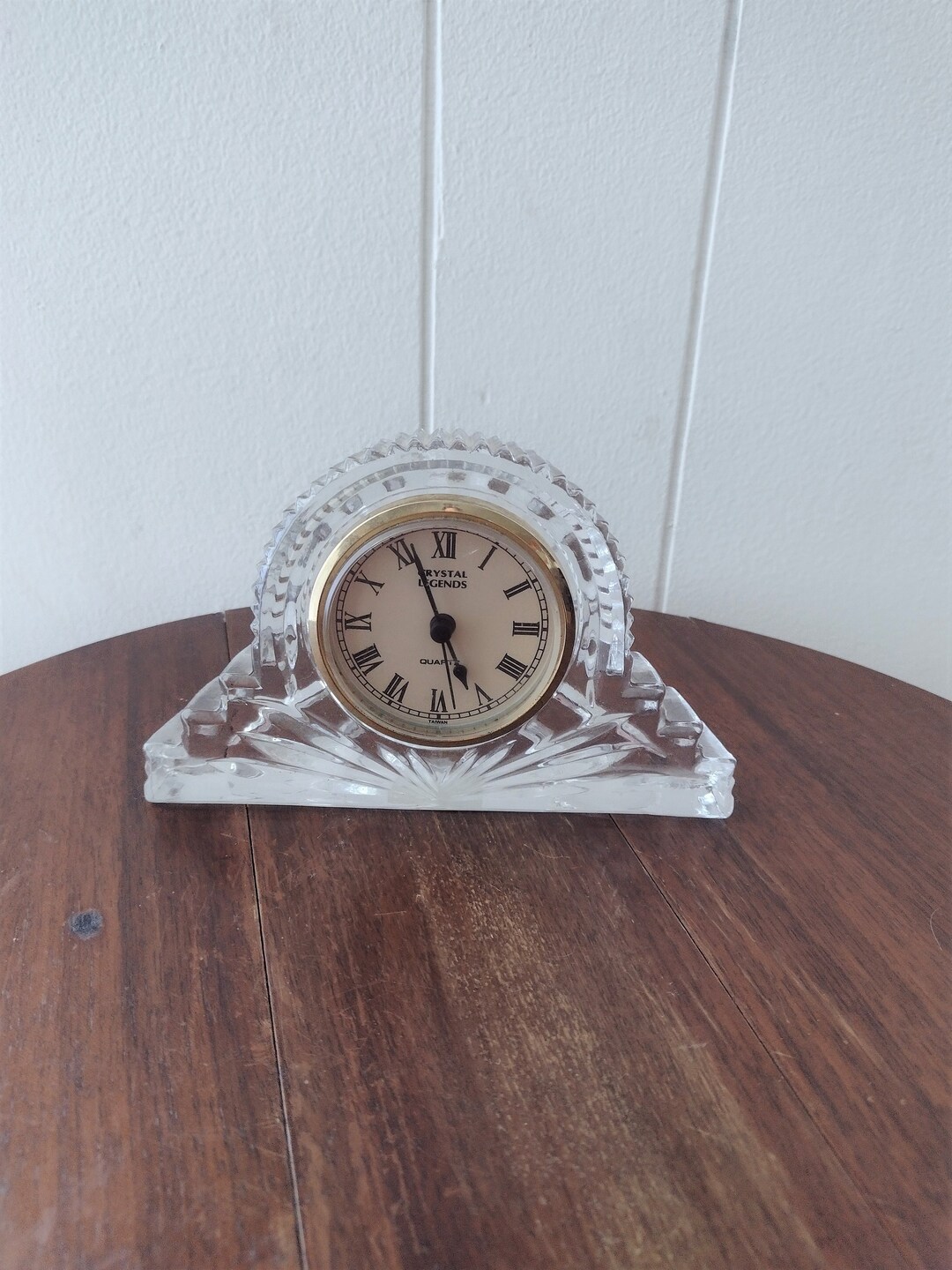 Vintage Crystal Legends Desk Clock by Godinger - Etsy