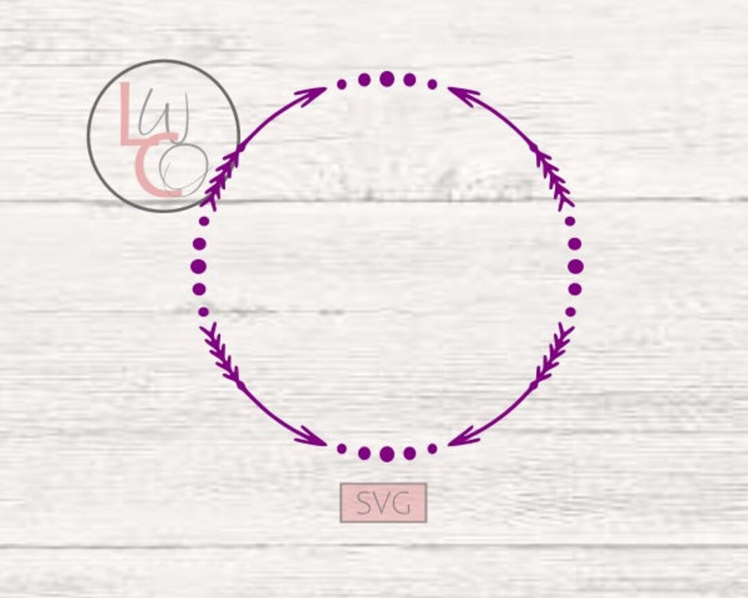 Arrow Monogram Frame SVG Files / Cute Monogram Frame SVG / Arrow and ...