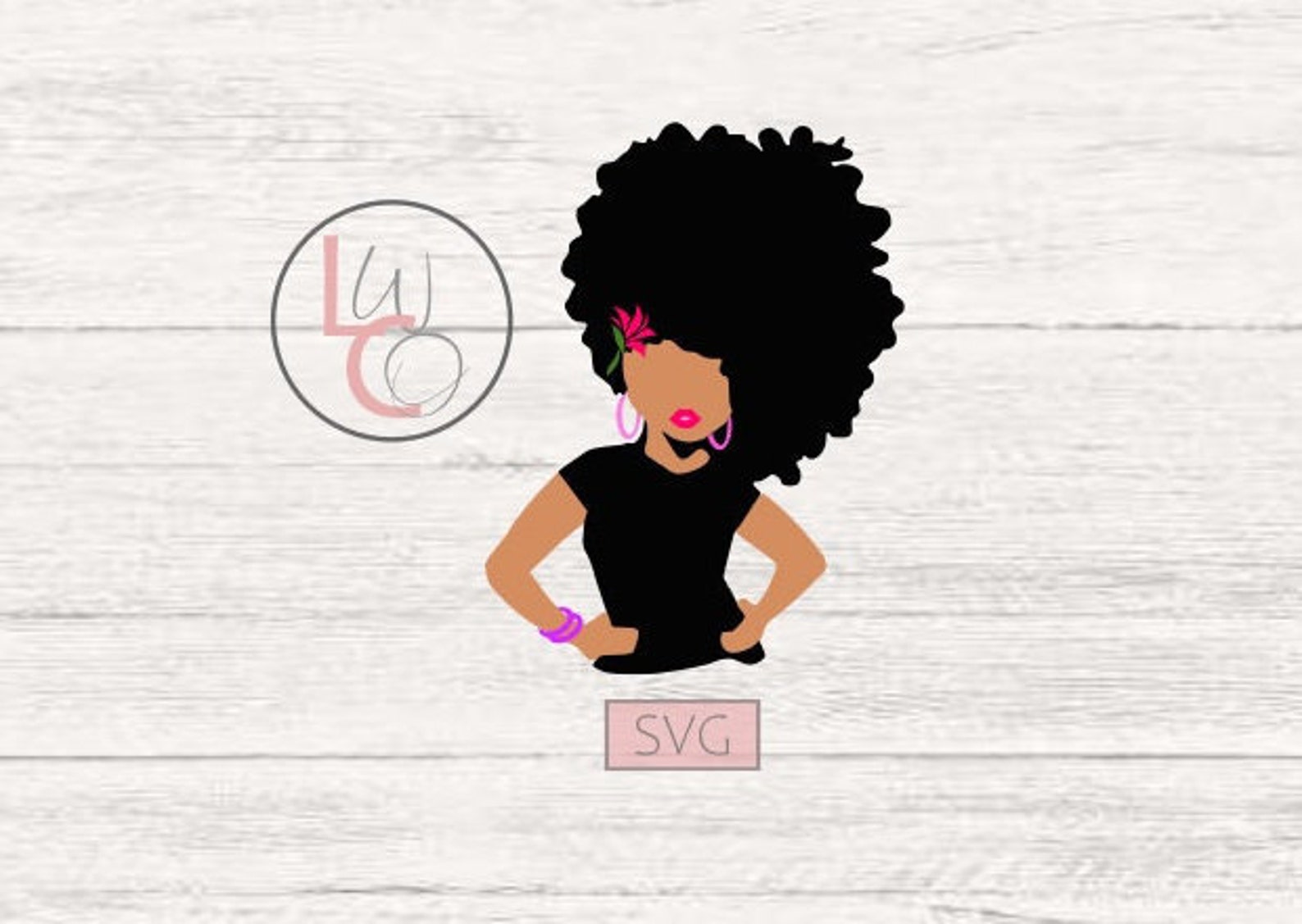 Afro Girl SVG / Afro Woman SVG / Afro SVG / Afro Art / African American ...