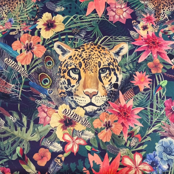 Jungle Print Fabric - Etsy