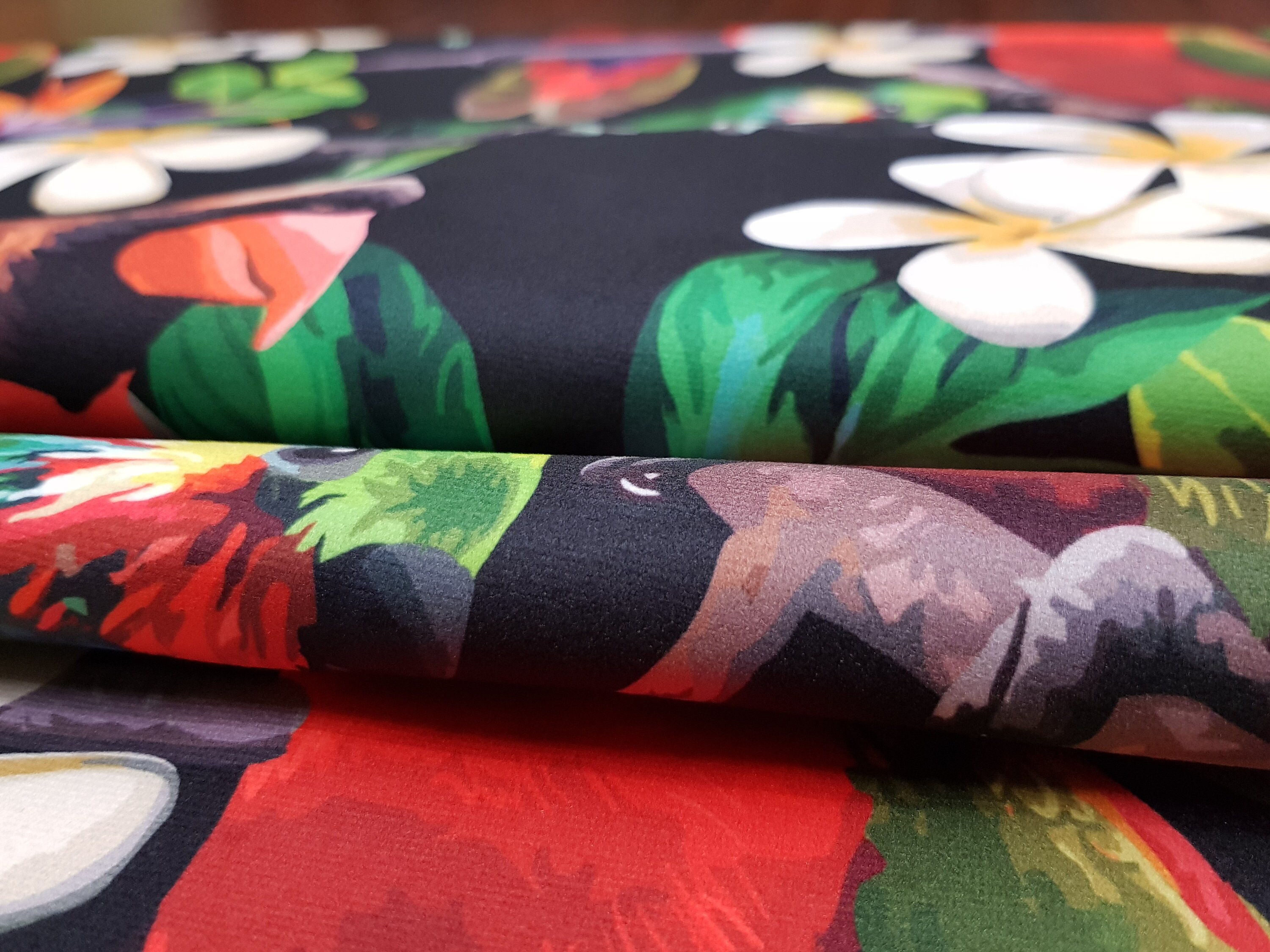 Printed Velour Velvet Upholstery Fabric 355g/m2 Red Parrots on - Etsy UK