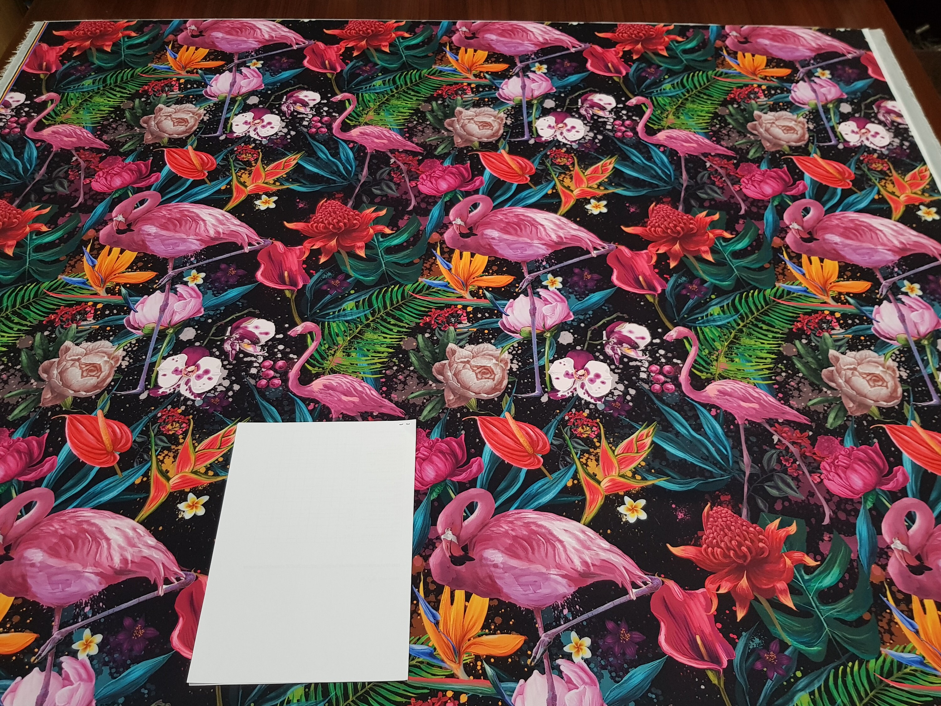 Printed Velour Velvet Upholstery Fabric 355g/m2 Flamingo on | Etsy