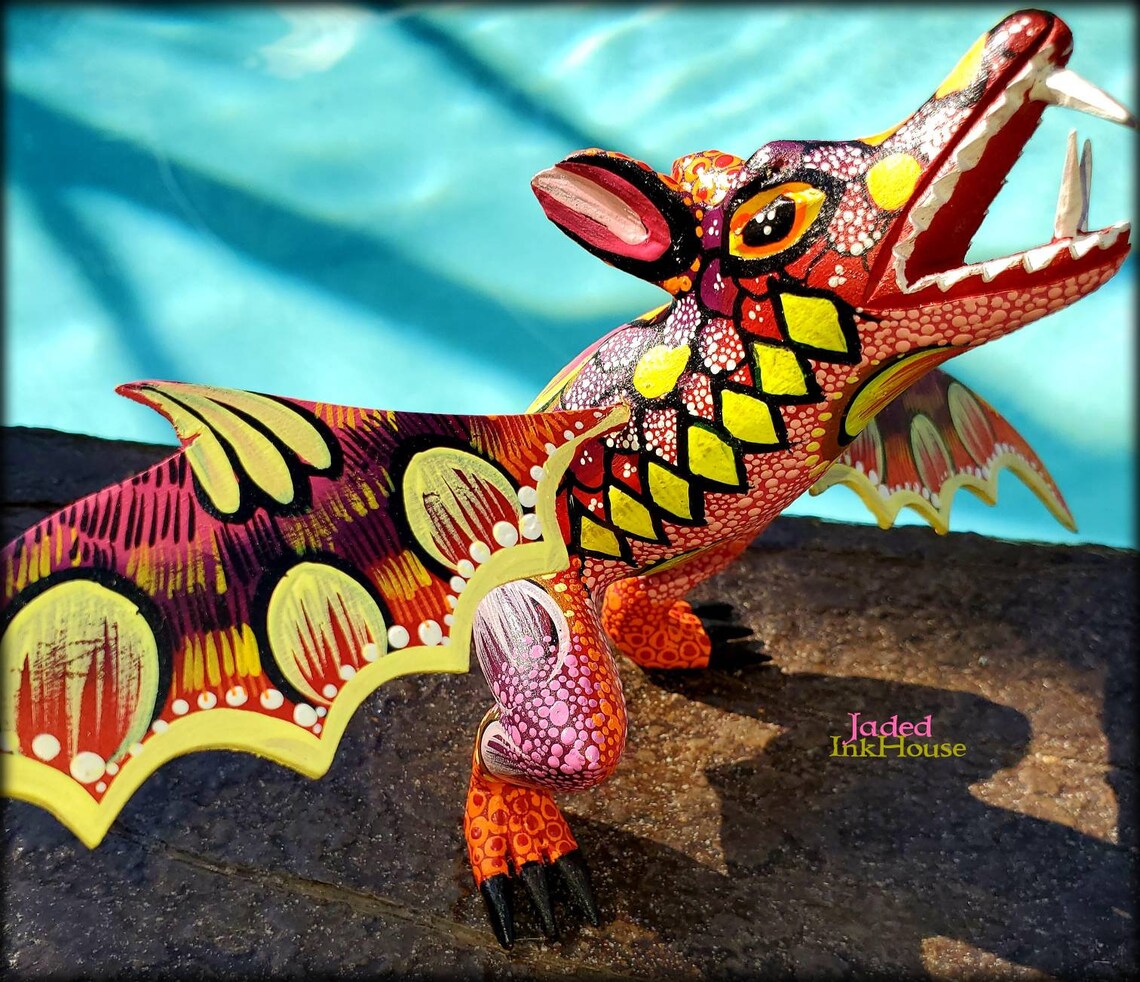 Murcielago // Alebrije // Totem // Bat // Tallado // Madera // Oaxaca ...