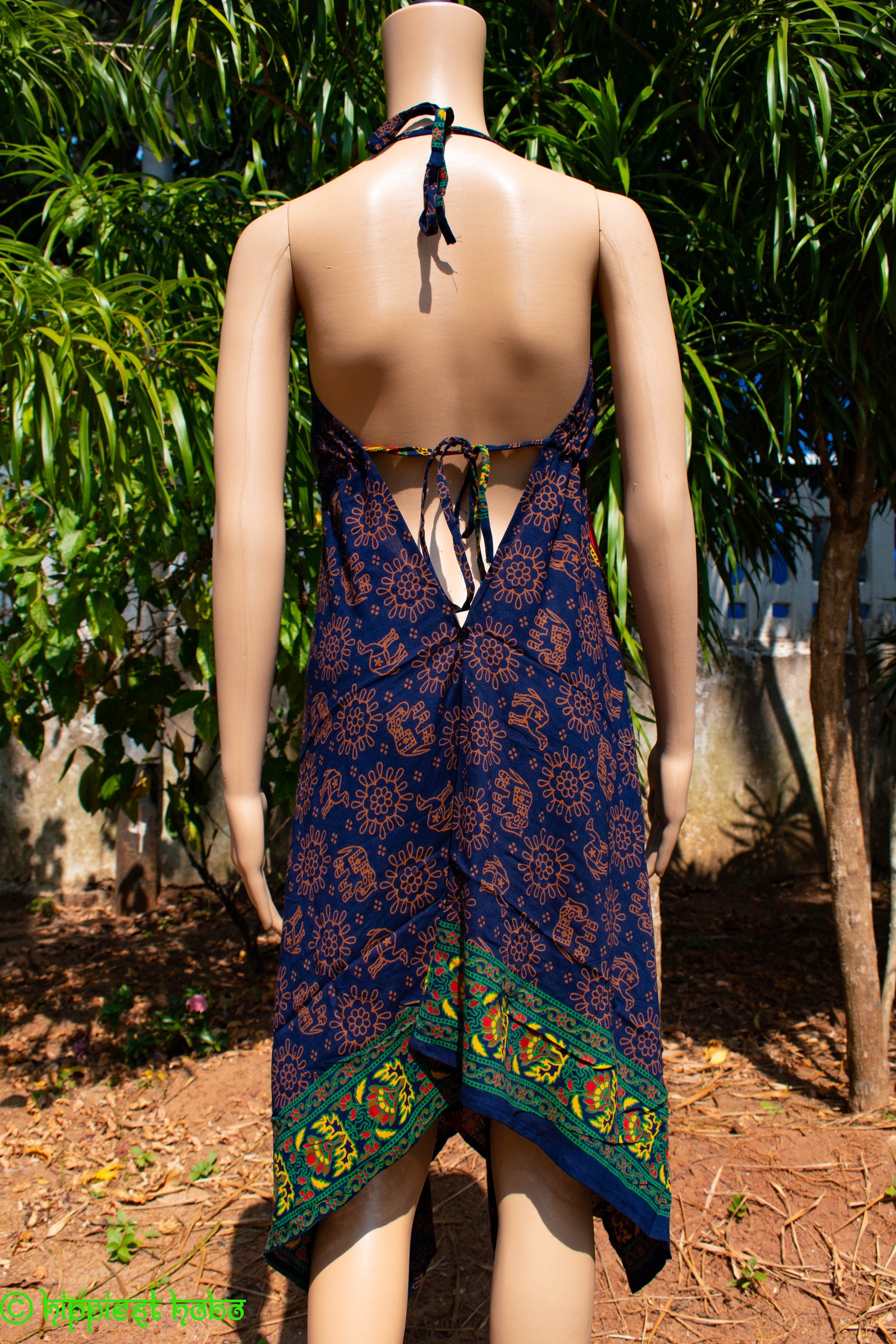 Beautiful Hindu Mandala Elephant Print Summer Dress Festival Clothing ...