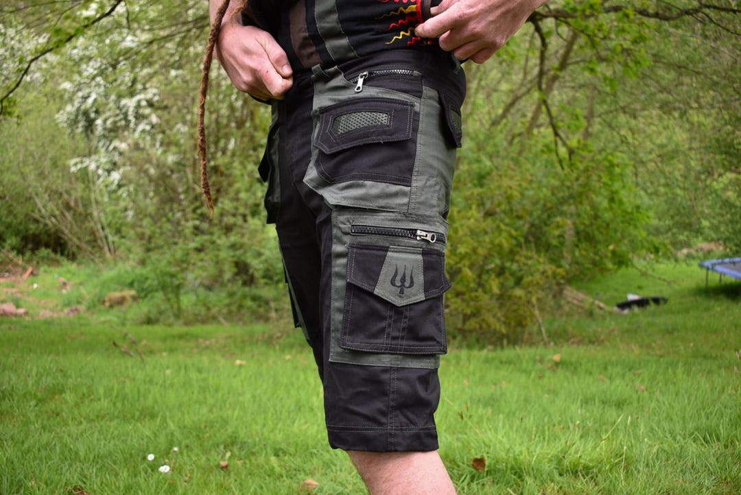 Tribal Goa Psytrance Shorts - Streetwear - Mens Goa Pants - Hippy ...