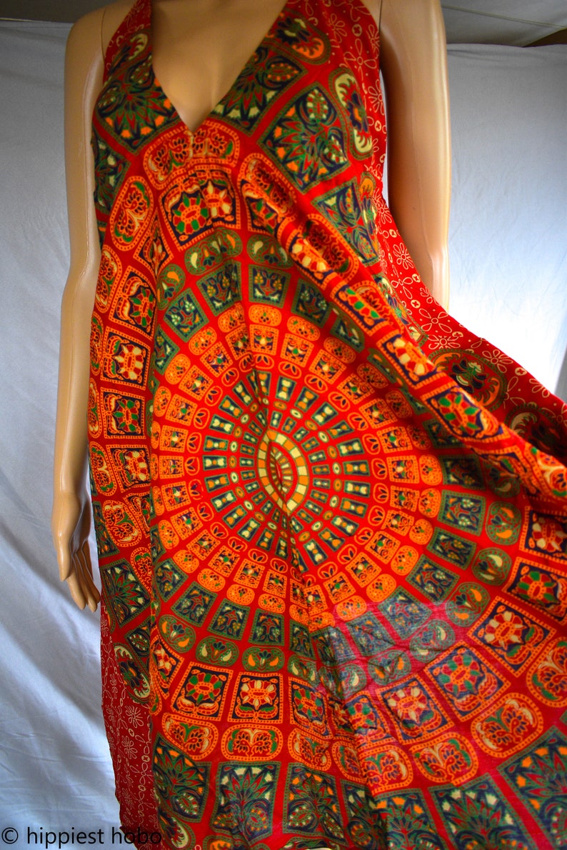 Beautiful Hindu Mandala Print Summer Dress Festival Clothing - Etsy