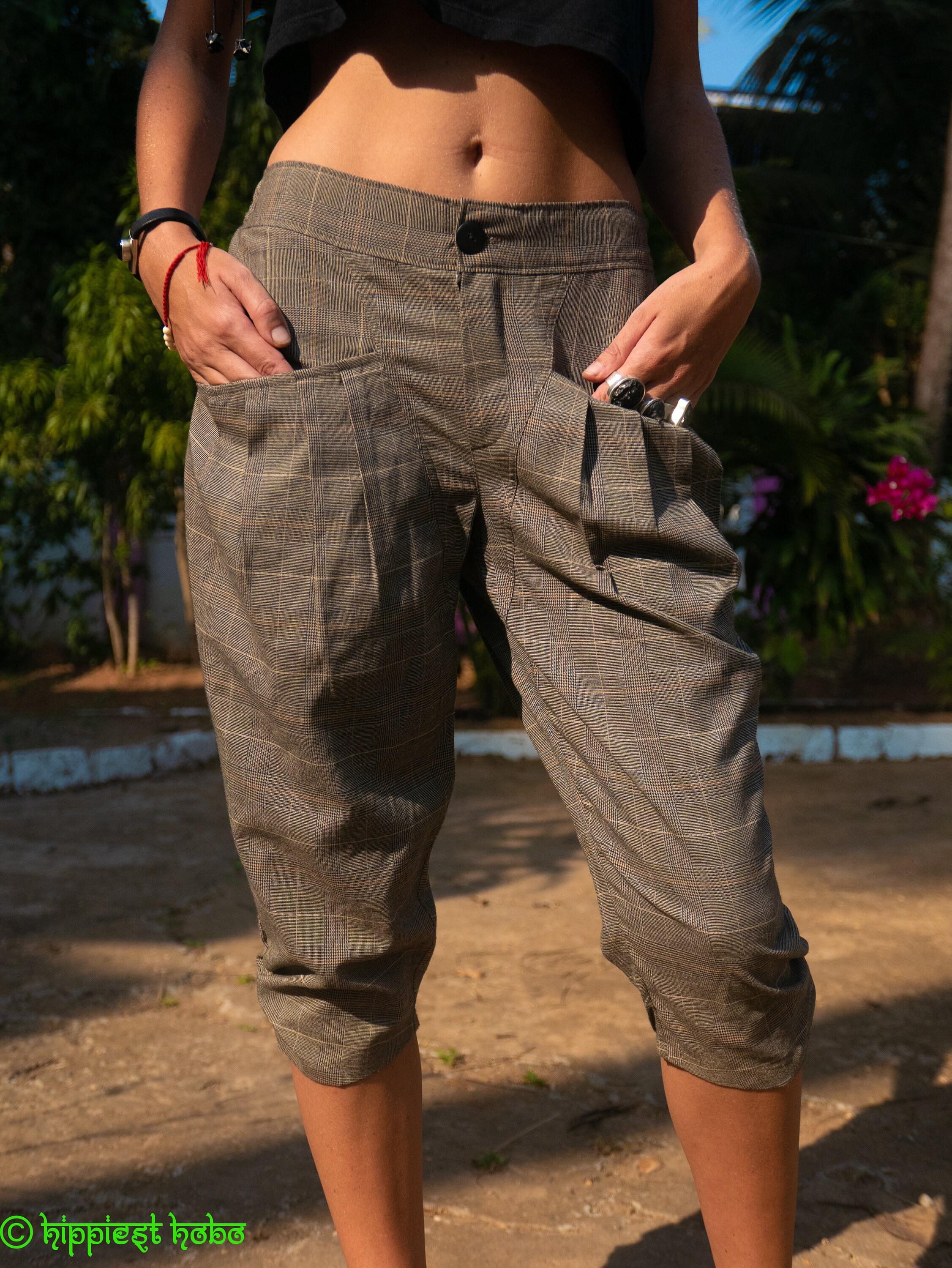 Womens Tailored Pleated Plaid Shorts | Etsy