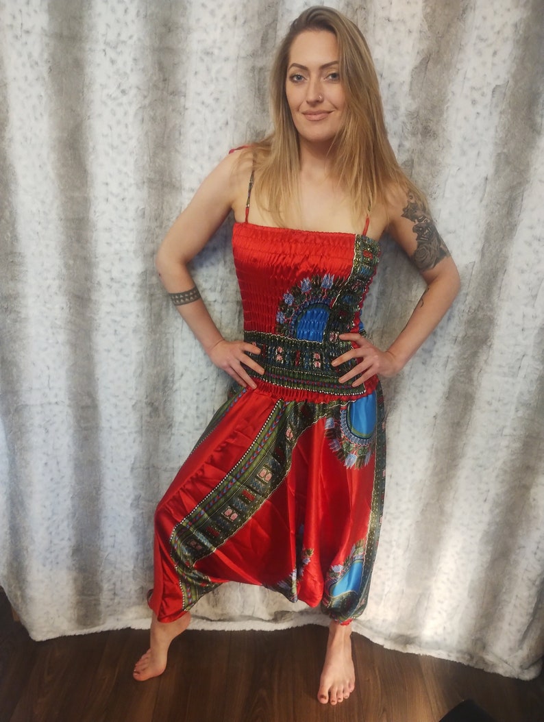African Dashiki Aztec Print Harem Dress / Tunic / Harem Jumpsuit ...