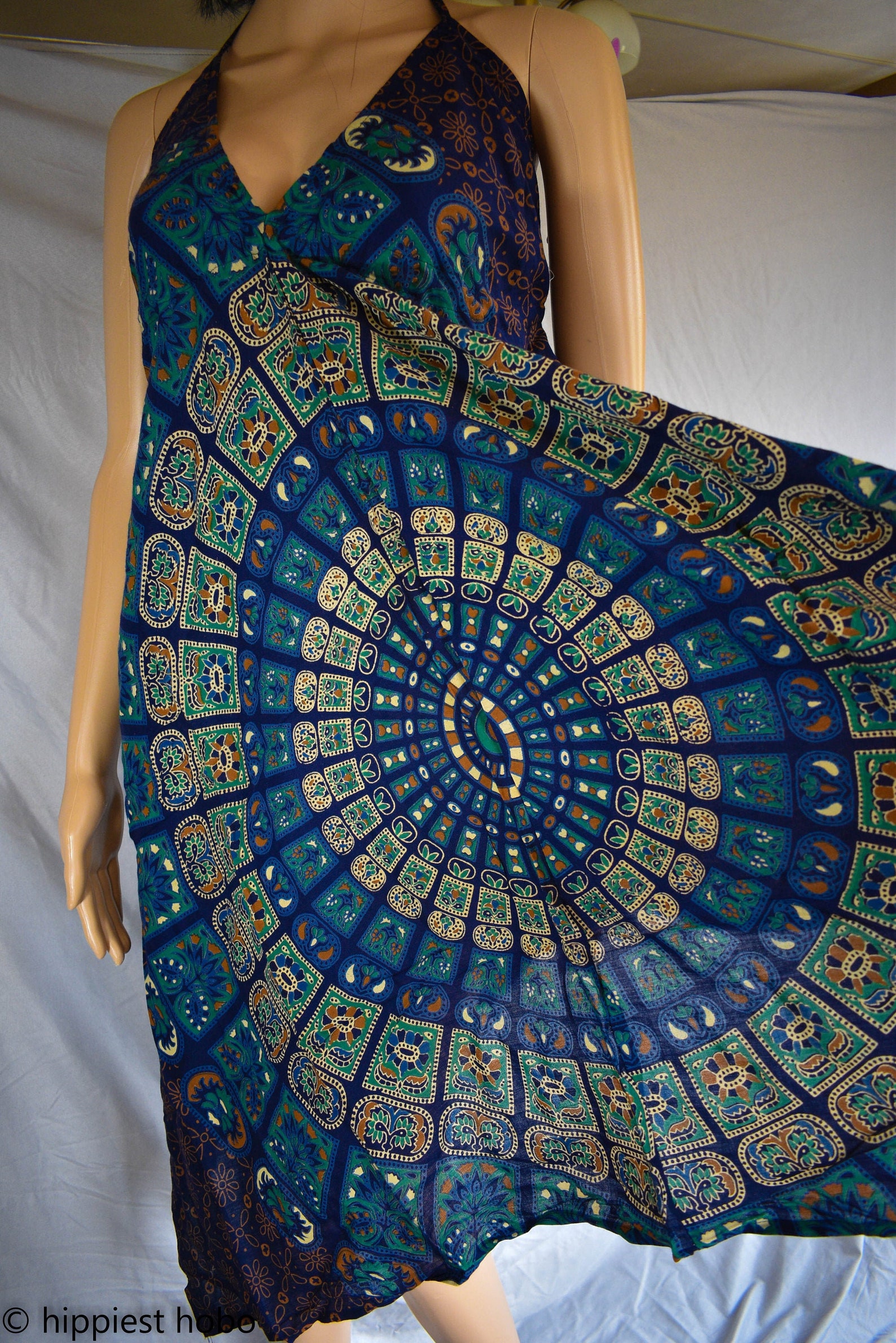 Beautiful Hindu Mandala Print Summer Dress Festival Clothing - Etsy