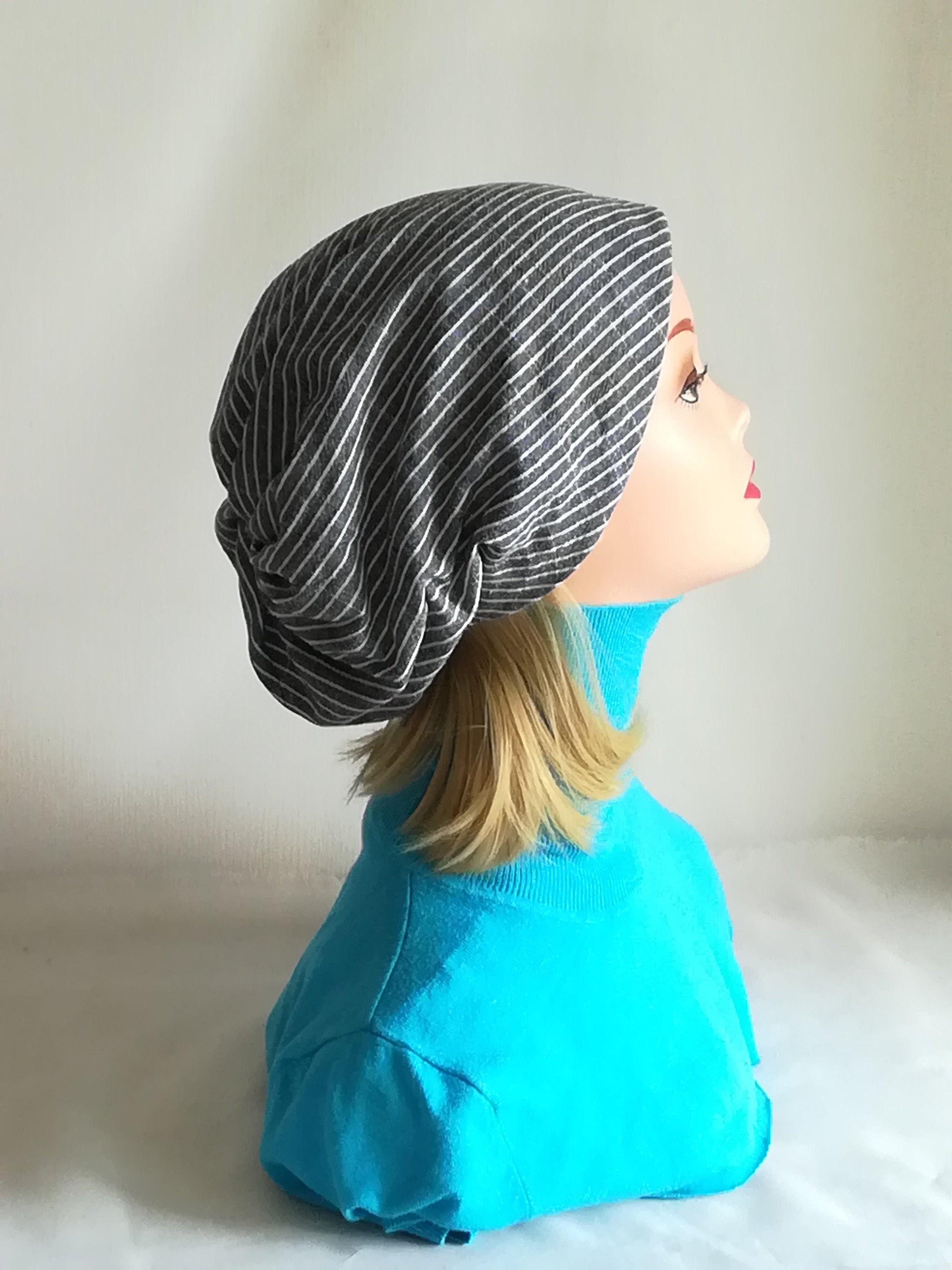 Chemo Hat With Hairsoft Beanie Hat With Hair Etsy