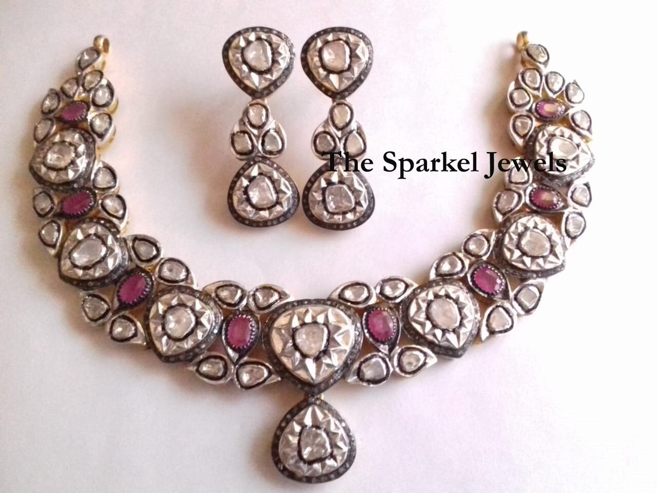 Natural Rose Cut Diamond & Uncut Diamond Polki 925 Sterling - Etsy