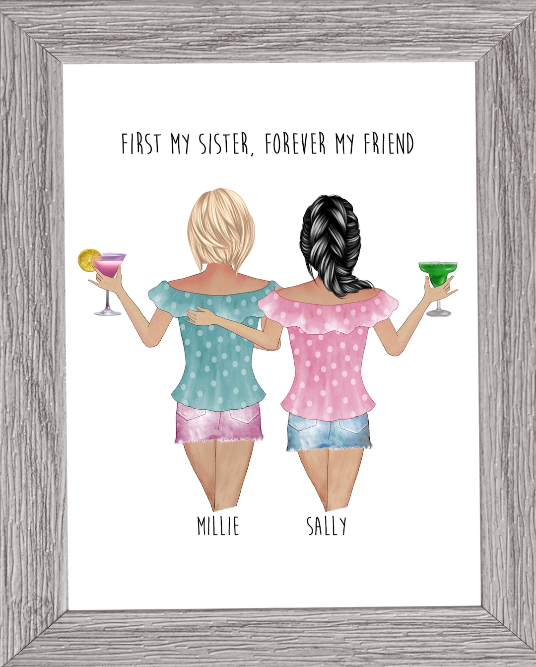 Personalized Gift, Personalized Sister Print, Sisters, Sisters Print ...