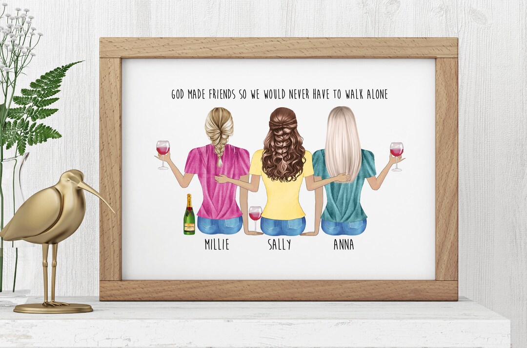 Personalized Print, Personalized Gift, Personalized Friends Print, Best ...