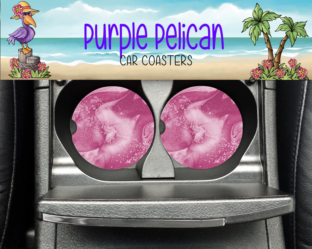 Set of 2 Car Coasters Sandstone Car Coaster Marble Look Car - Etsy