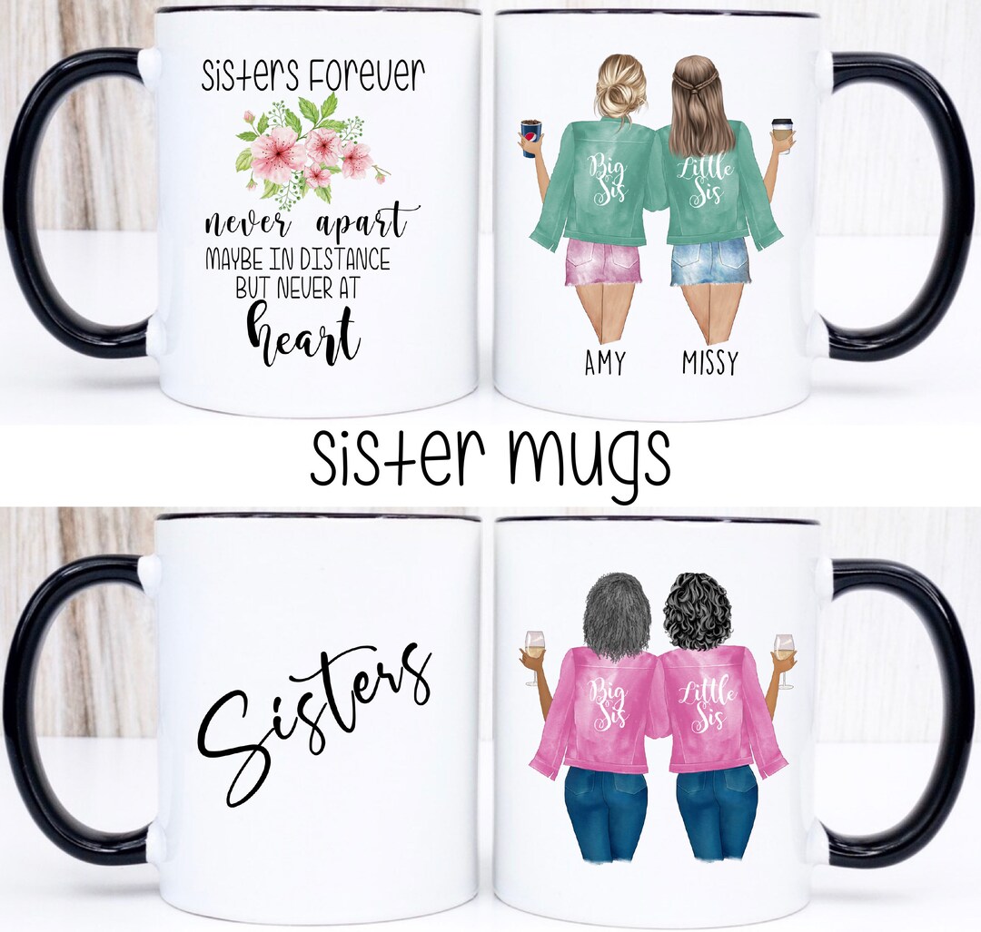 Sisters Mug, Big Sis Little Sis Mug, Sister Birthday Gift, Sister ...