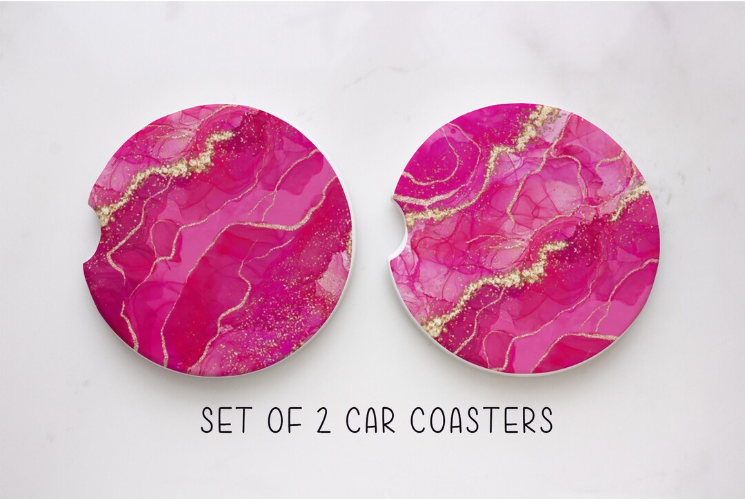 Coasters, Car Coasters, Marble Design Monogram Car Coasters, Sandstone ...