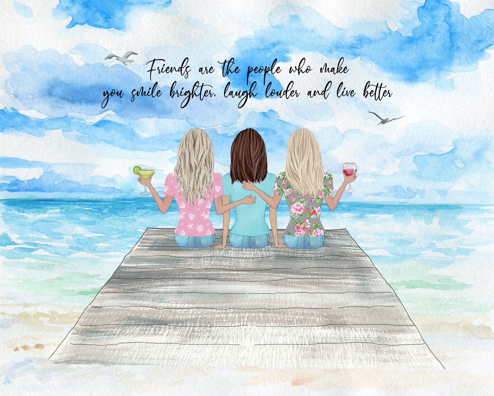 Personalized Gift Personalized Friends Print Friends | Etsy