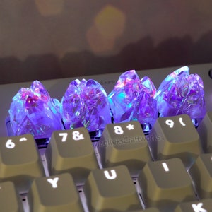 Holo Purple Crystal Peak 1 Artisan Keycap | Final Fantasy Crystals ...