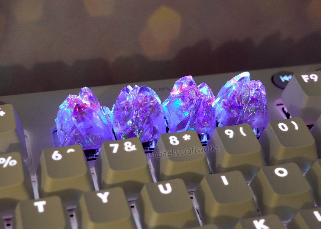 Holo Purple Crystal Peak 1 Artisan Keycap | Final Fantasy Crystals ...