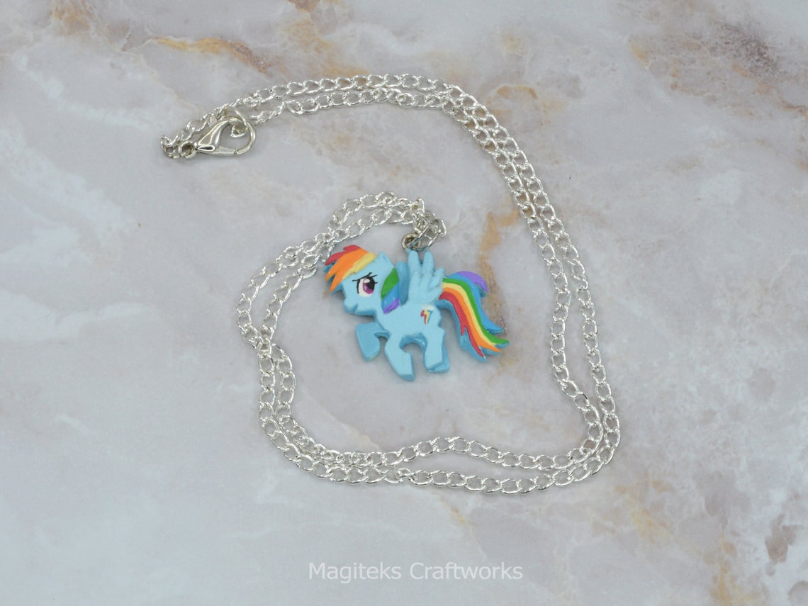 MLP My Little Pony Necklace Charm - Fluttershy Rainbow Dash Pinkie Pie ...