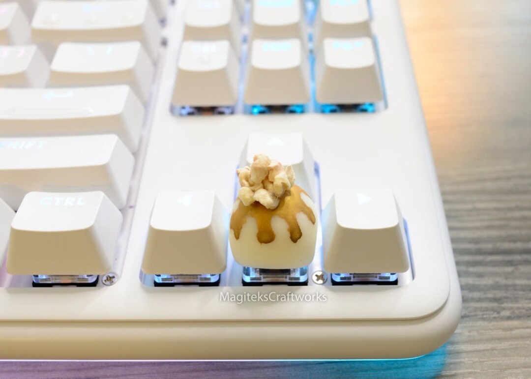White Chocolate Gold Bonbon 1 Artisan Keycap | Kawaii Sugar Candy Nuts ...
