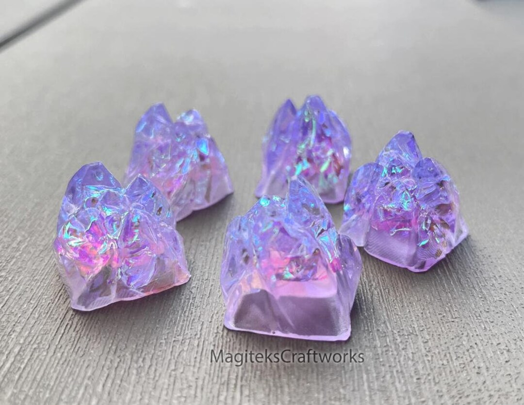 Holo Light Purple Crystal Peak 1 Artisan Keycap Final Fantasy Crystals ...