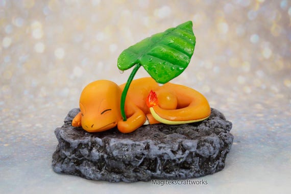 Pokemon Charmander Figure Sad in the Rain Tiny Limited Sculpture Collectible Art Nintendo Led Figurine Geek Gifts Pokemon Etsy Canada