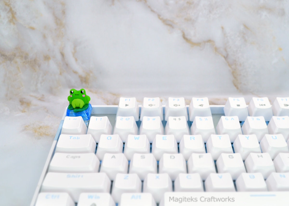 Happy Frog Artisan Keycap Frogs Cute Kawaii Keycaps Tiny - Etsy UK