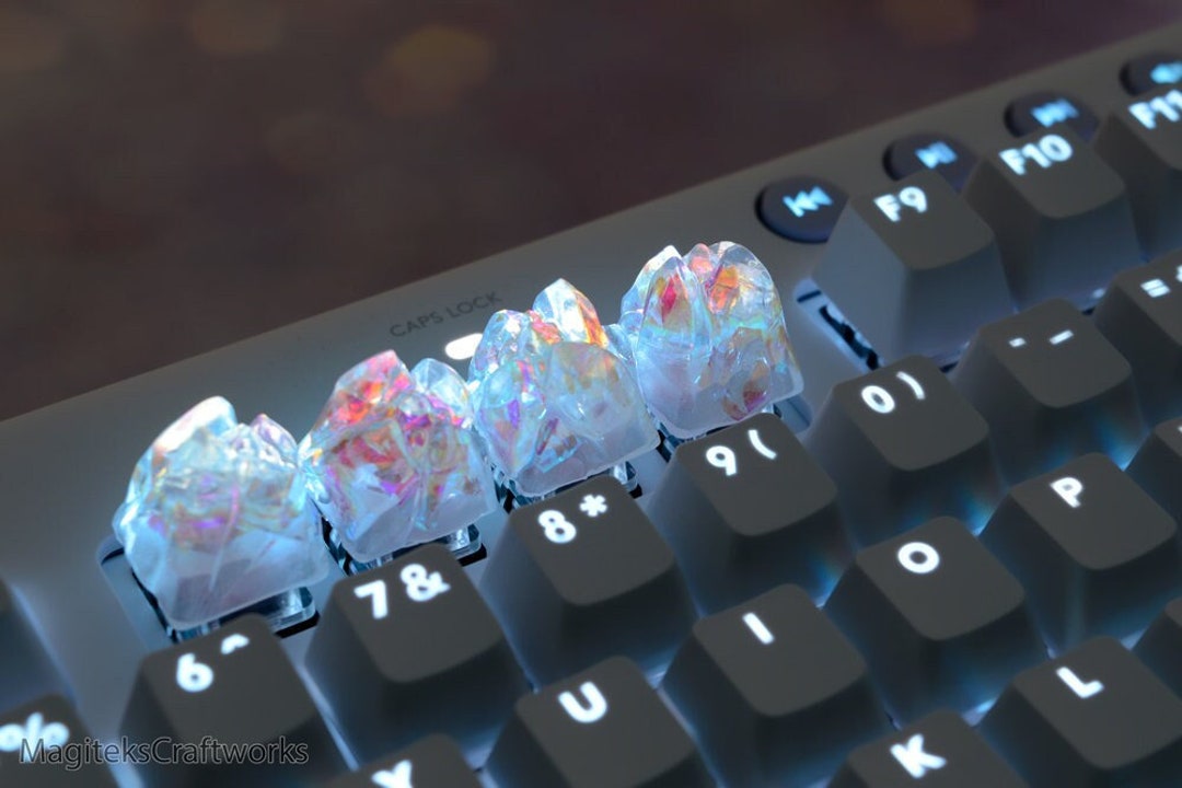 Holo Crystal Peaks 1 Artisan Keycap | Final Fantasy Crystals Mountain ...