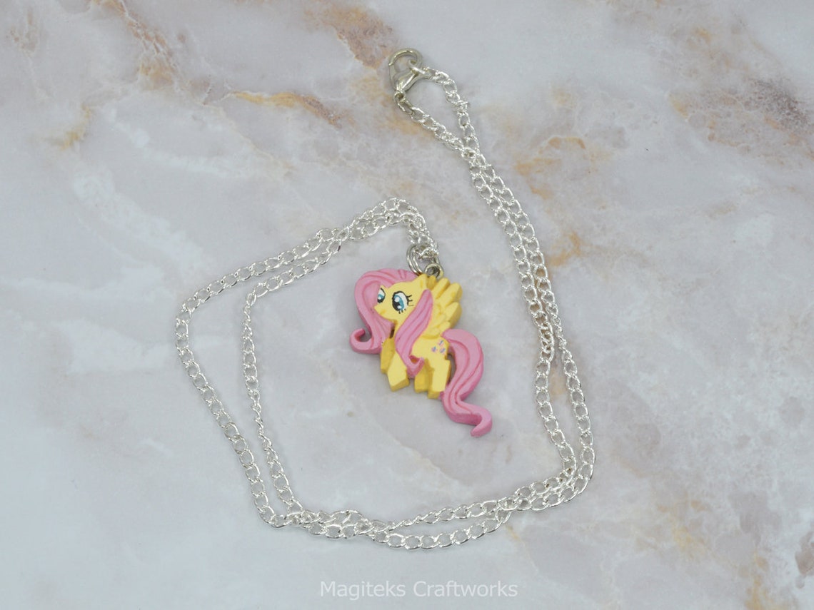 MLP My Little Pony Necklace Charm - Fluttershy Rainbow Dash Pinkie Pie ...